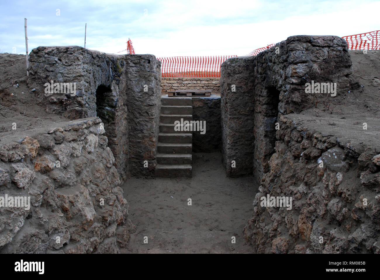 wwii italian defence bunker on the beach of paestum italy Stock Photo ...