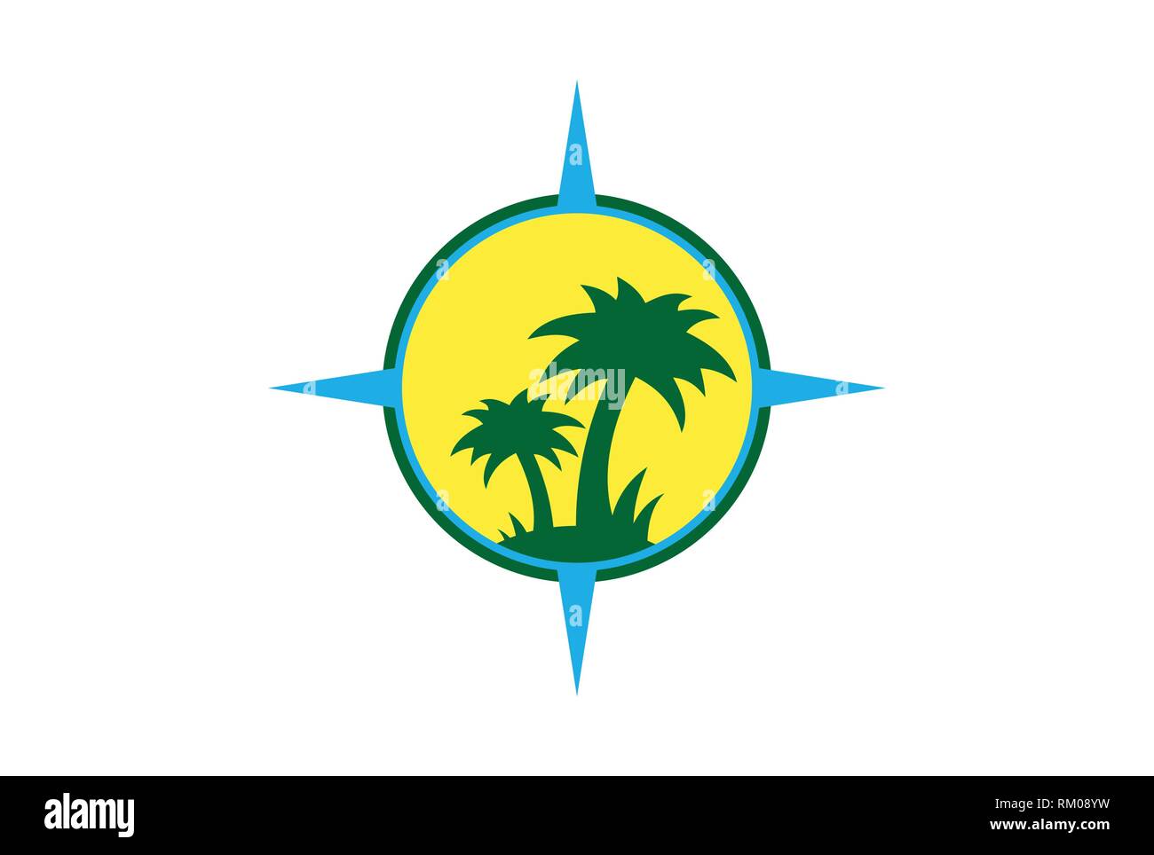 island travel compass logo Stock Vector Image & Art - Alamy