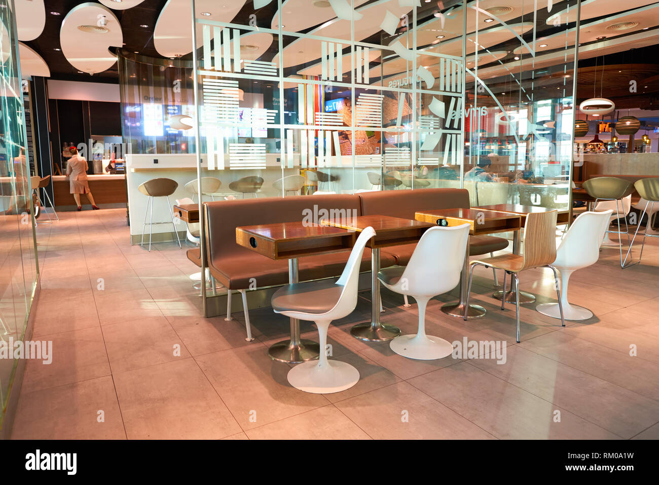 DUBAI, UAE - CIRCA NOVEMBER, 2016: McDonald's in Dubai International ... DUBAI, UAE - CIRCA NOVEMBER, 2016: McDonald's in Dubai International ...