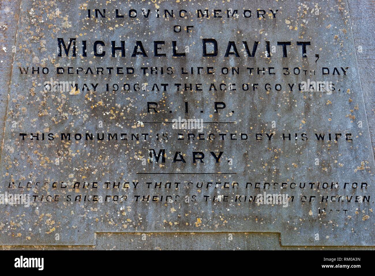 Michael Davitt High Resolution Stock Photography and Images - Alamy