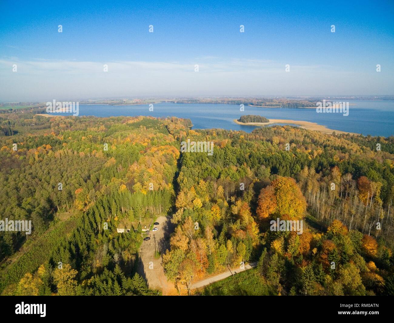 Aerial view of reinforced concrete bunkers belonged to Headquarters of ...