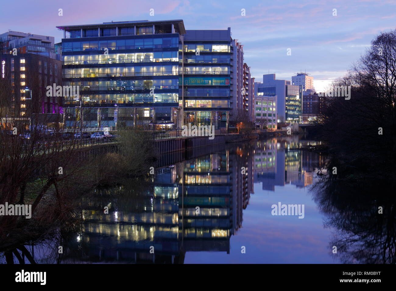 Modern office buildings in leeds city centre hi-res stock photography ...
