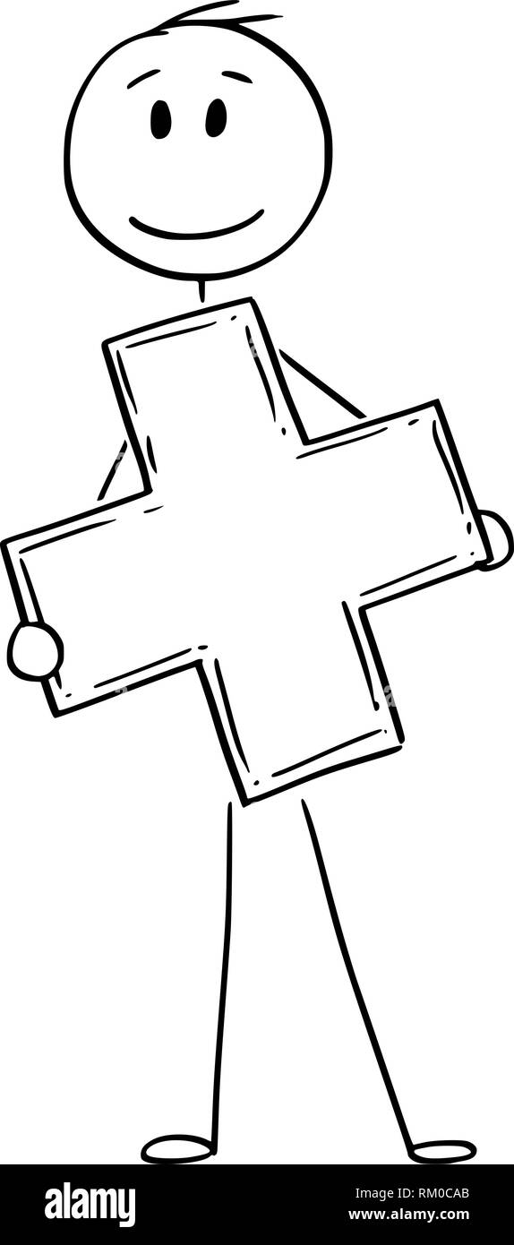 Cross symbol shape vector Black and White Stock Photos & Images - Alamy