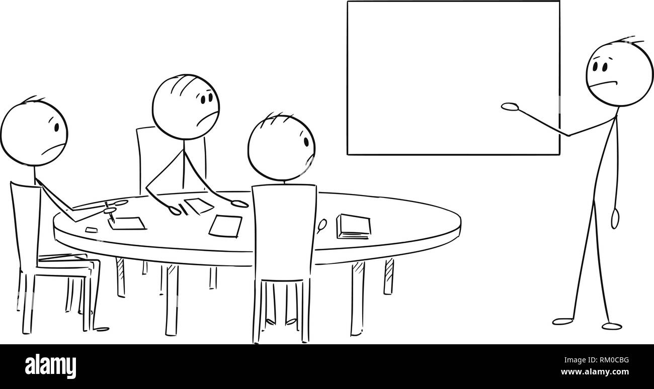 Meeting Table Cartoon Stock Vector Images - Alamy