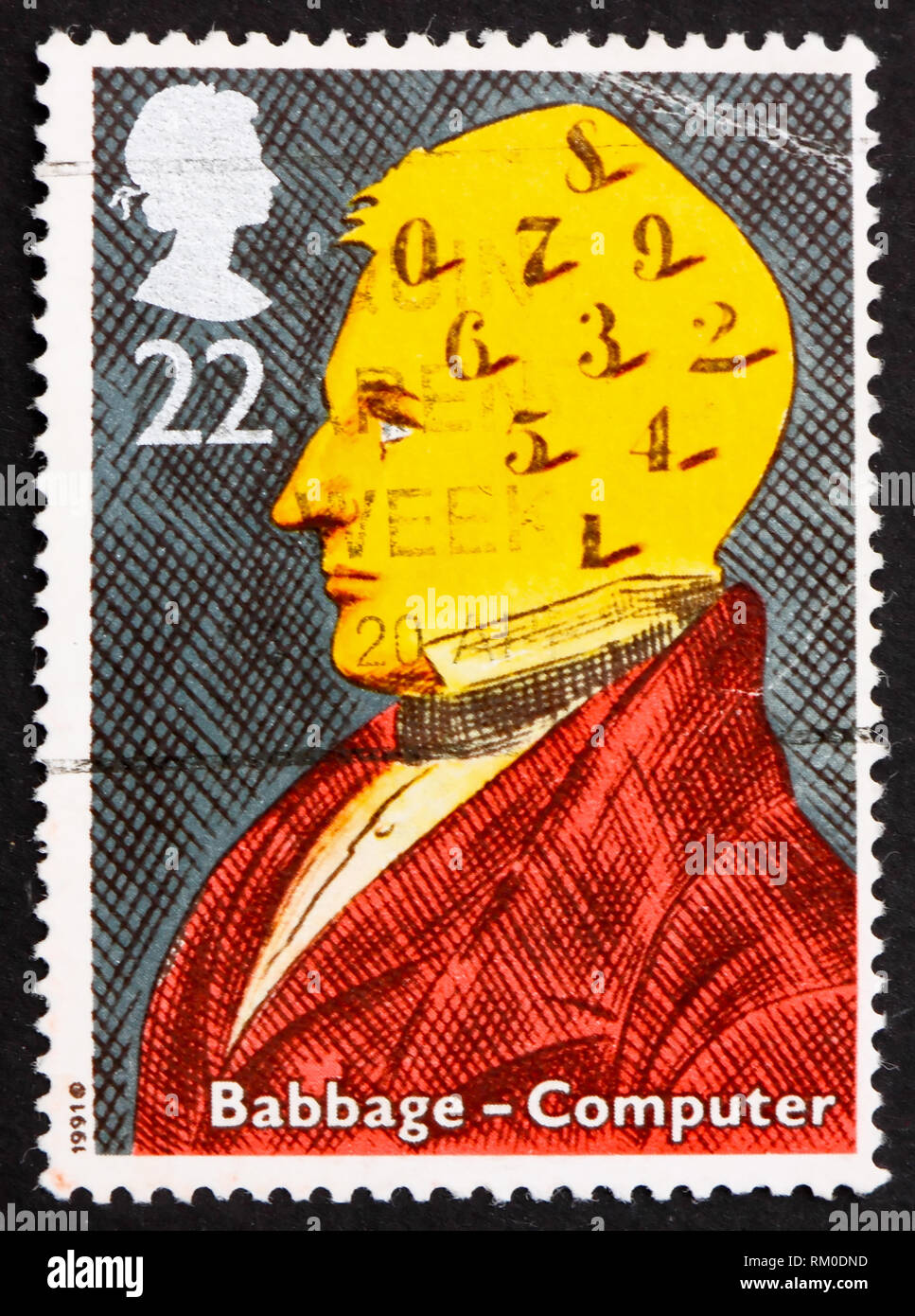 GREAT BRITAIN – CIRCA 1991: a stamp printed in the Great Britain shows ...