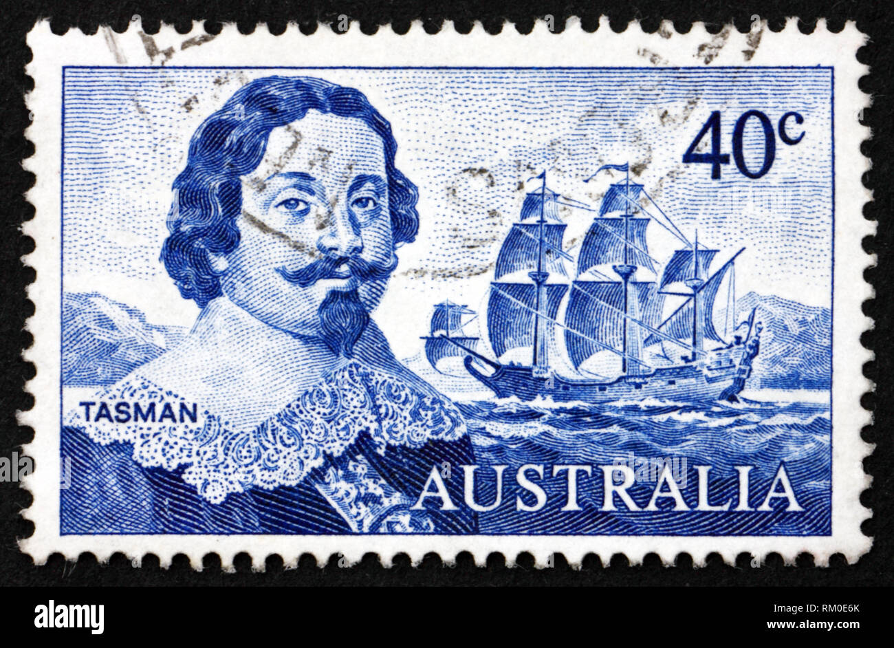 AUSTRALIA - CIRCA 1966: a stamp printed in the Australia shows Abel ...