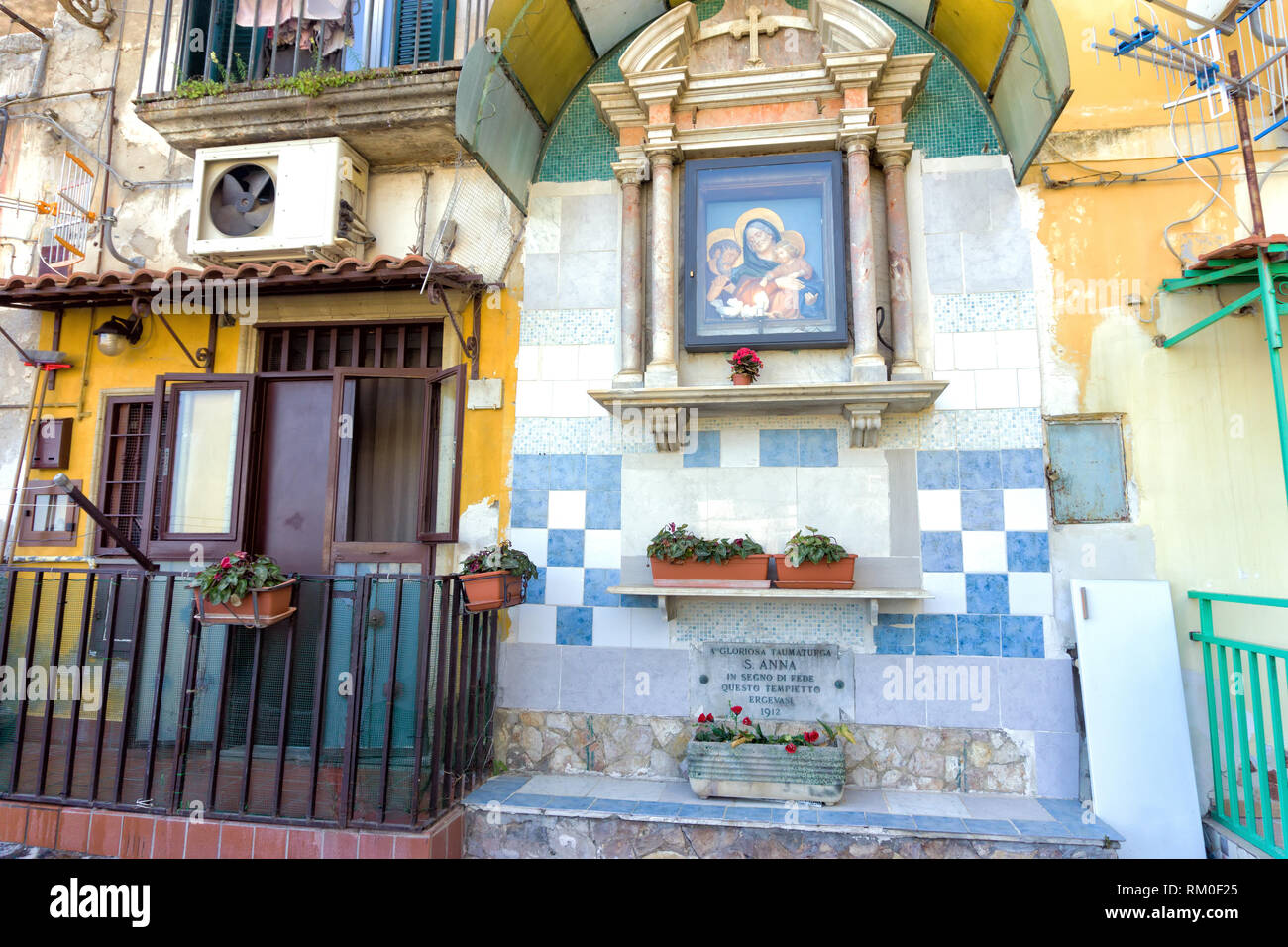 Altar in honor of the glorious Saint Anne, Mother of Mary in street in ...
