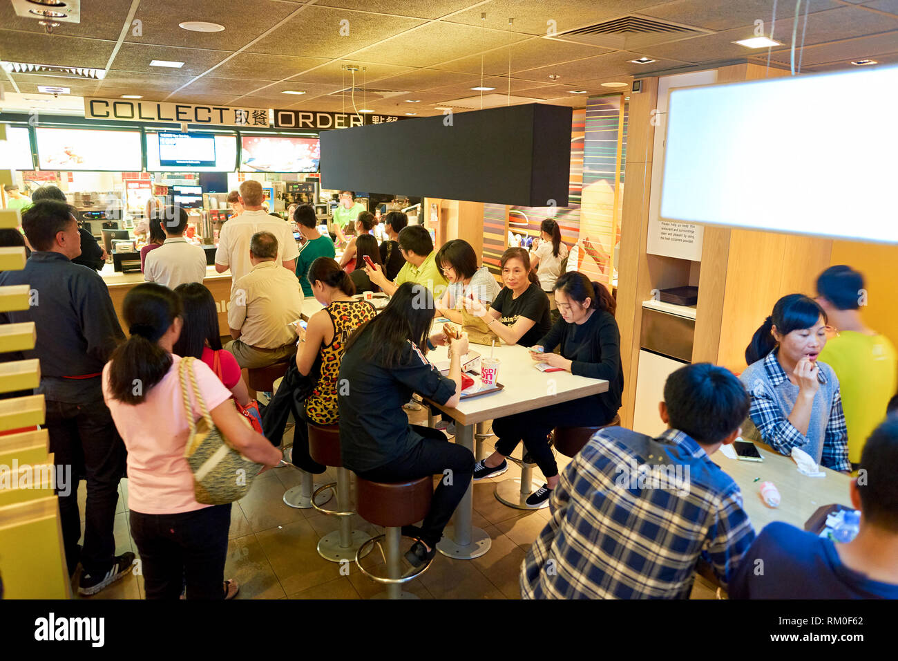 HONG KONG - CIRCA NOVEMBER, 2016: counter service in a McDonald's ...