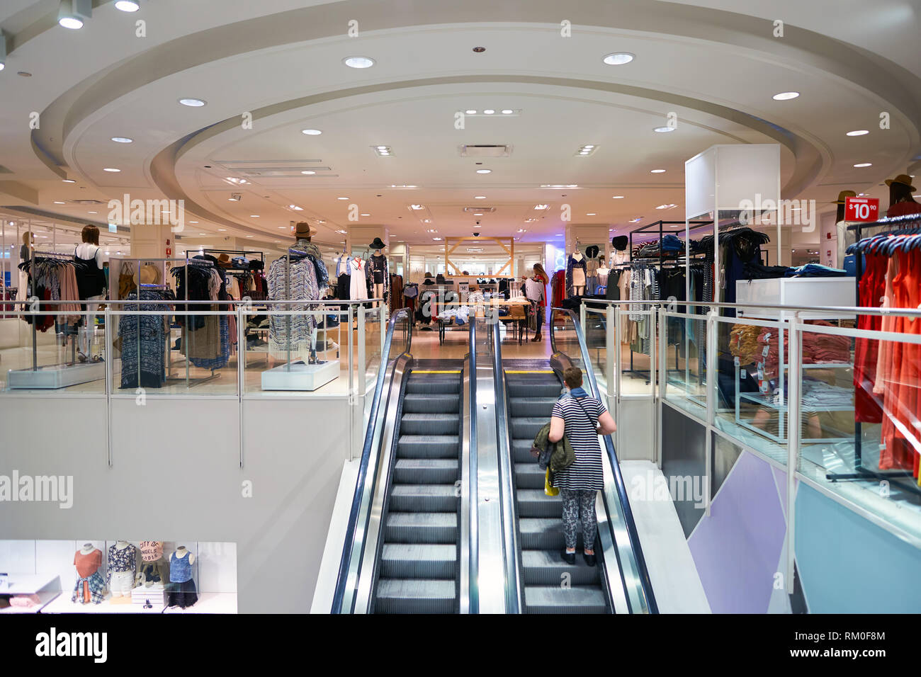 CHICAGO, IL - APRIL 01, 2016: inside Forever 21 store. Forever 21 is an ...