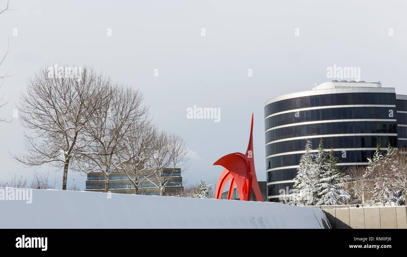 Seattle, Washington: Alexander Calder's "Eagle" shines in the sun in ...