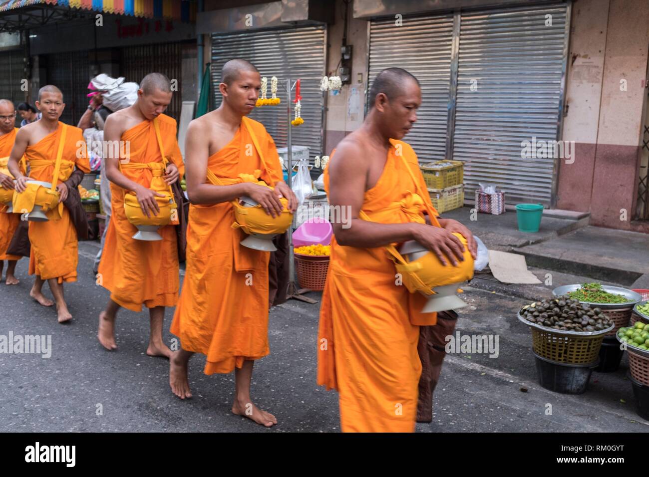Buddhism monk alms hi-res stock photography and images - Alamy