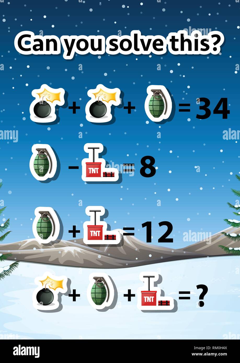 Can you solve this worksheet illustration Stock Vector Image & Art - Alamy