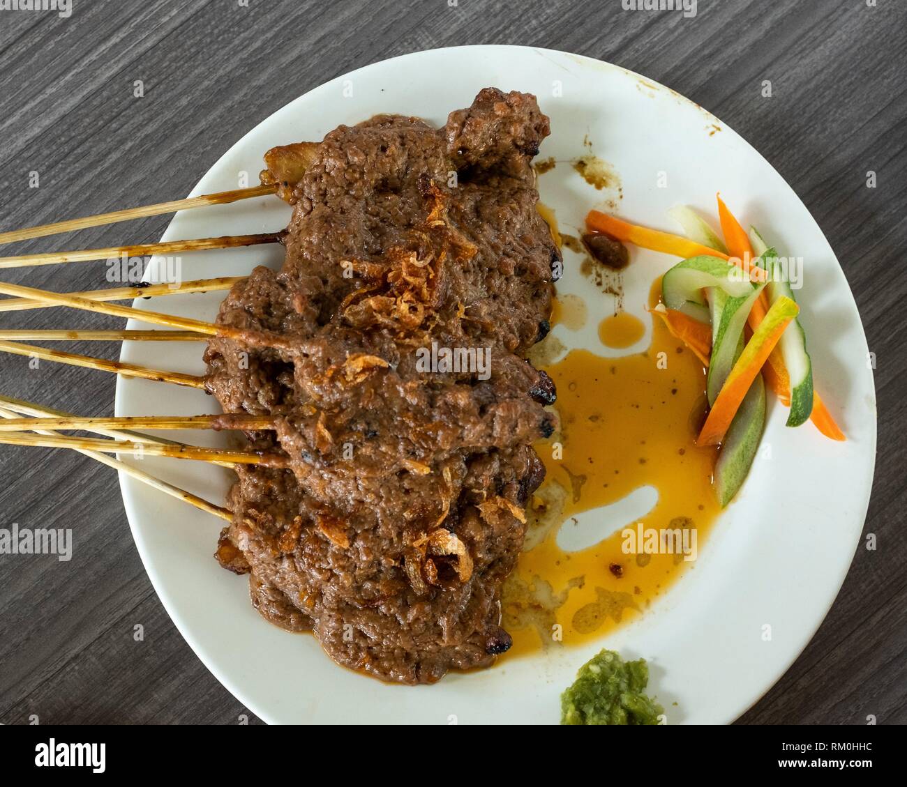 Indonesian satay in Jakarta, Indonesia Stock Photo - Alamy