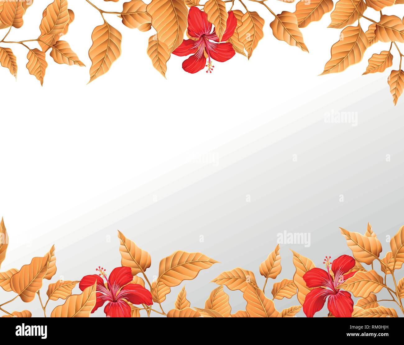 A autumn leaf border illustration Stock Vector Image & Art - Alamy