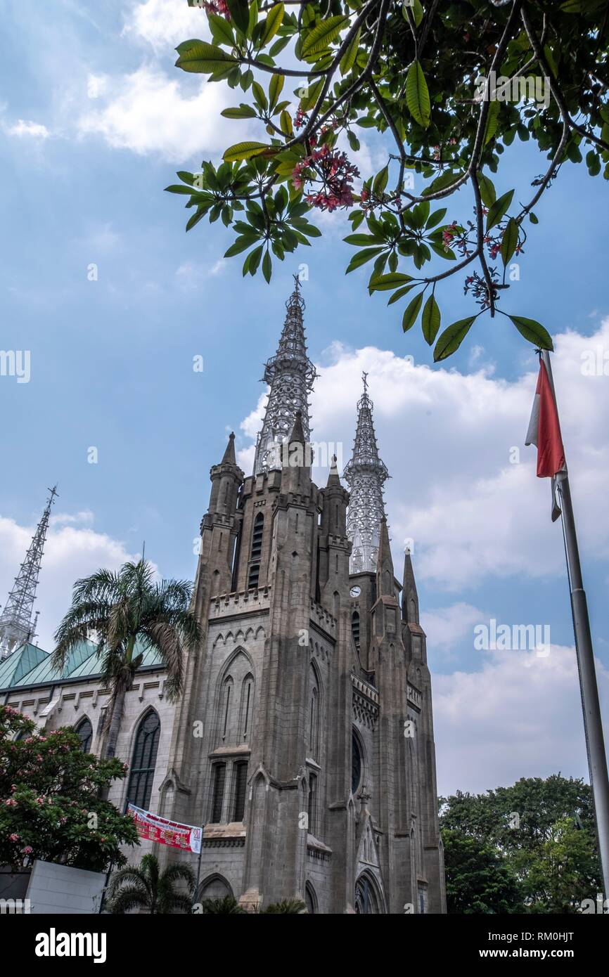 Indonesia jakarta cathedral catholic church hi-res stock photography ...