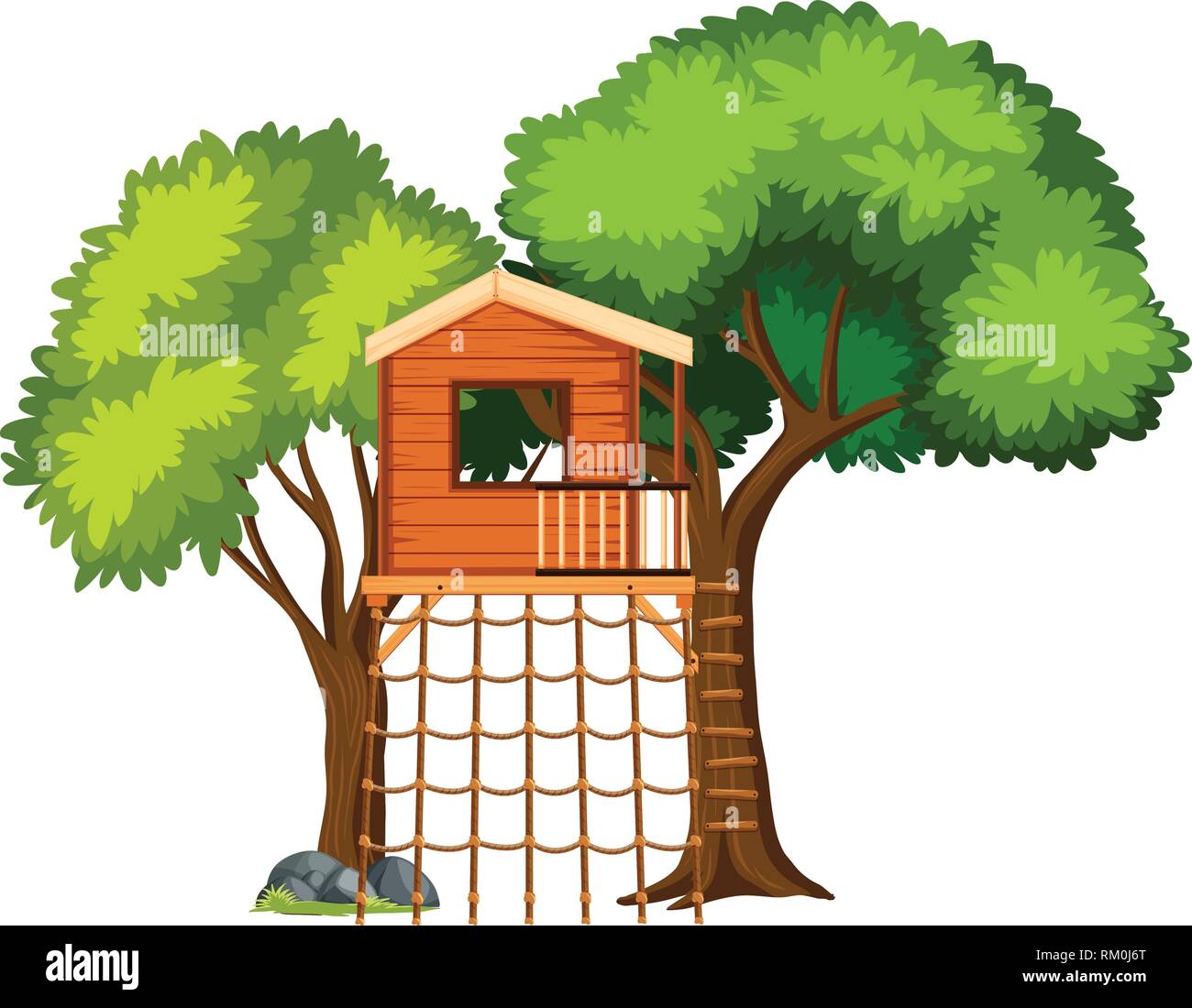 A tree house isolated illustration Stock Vector Image & Art - Alamy