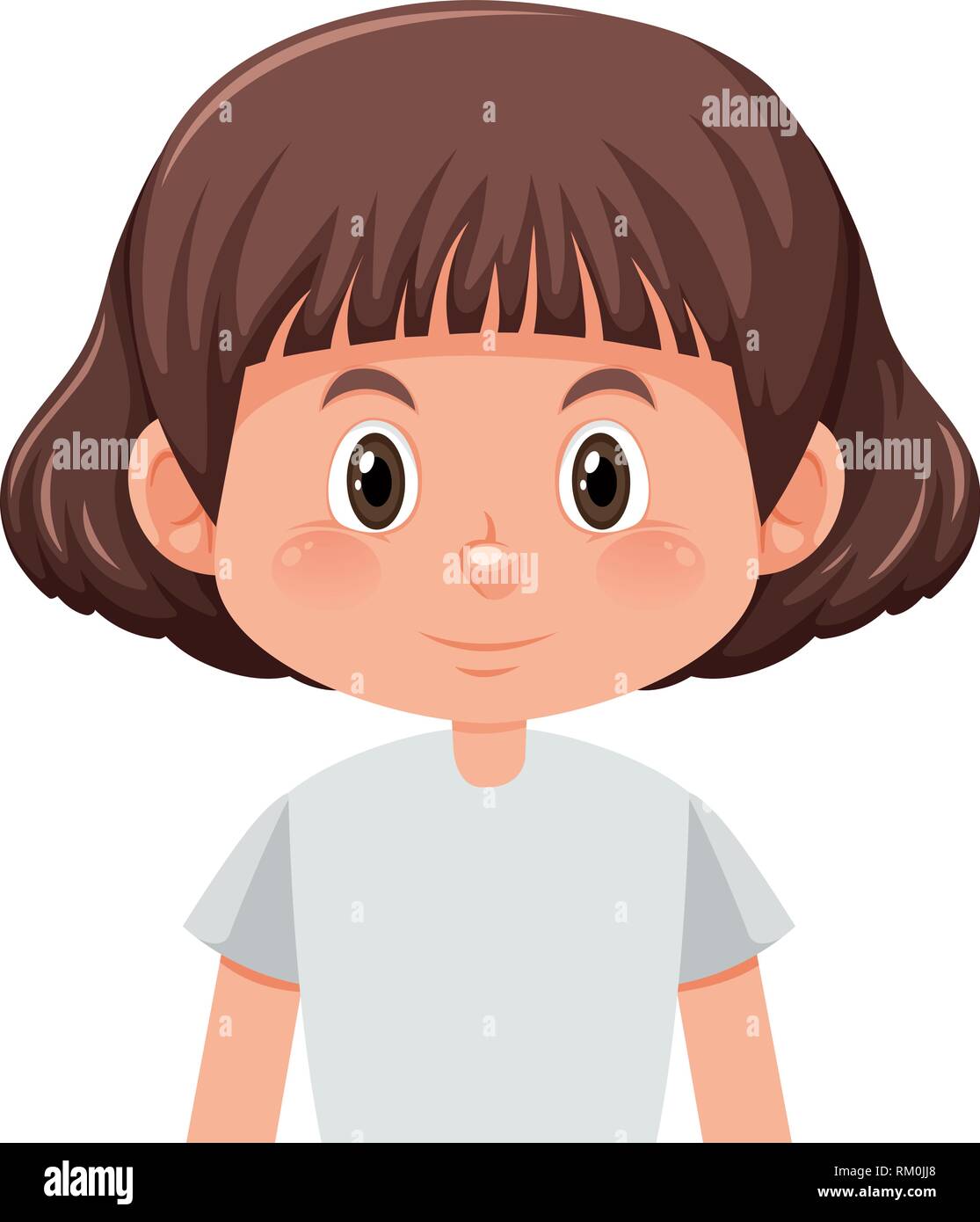 Young isolated girl figure illustration Stock Vector Image & Art - Alamy