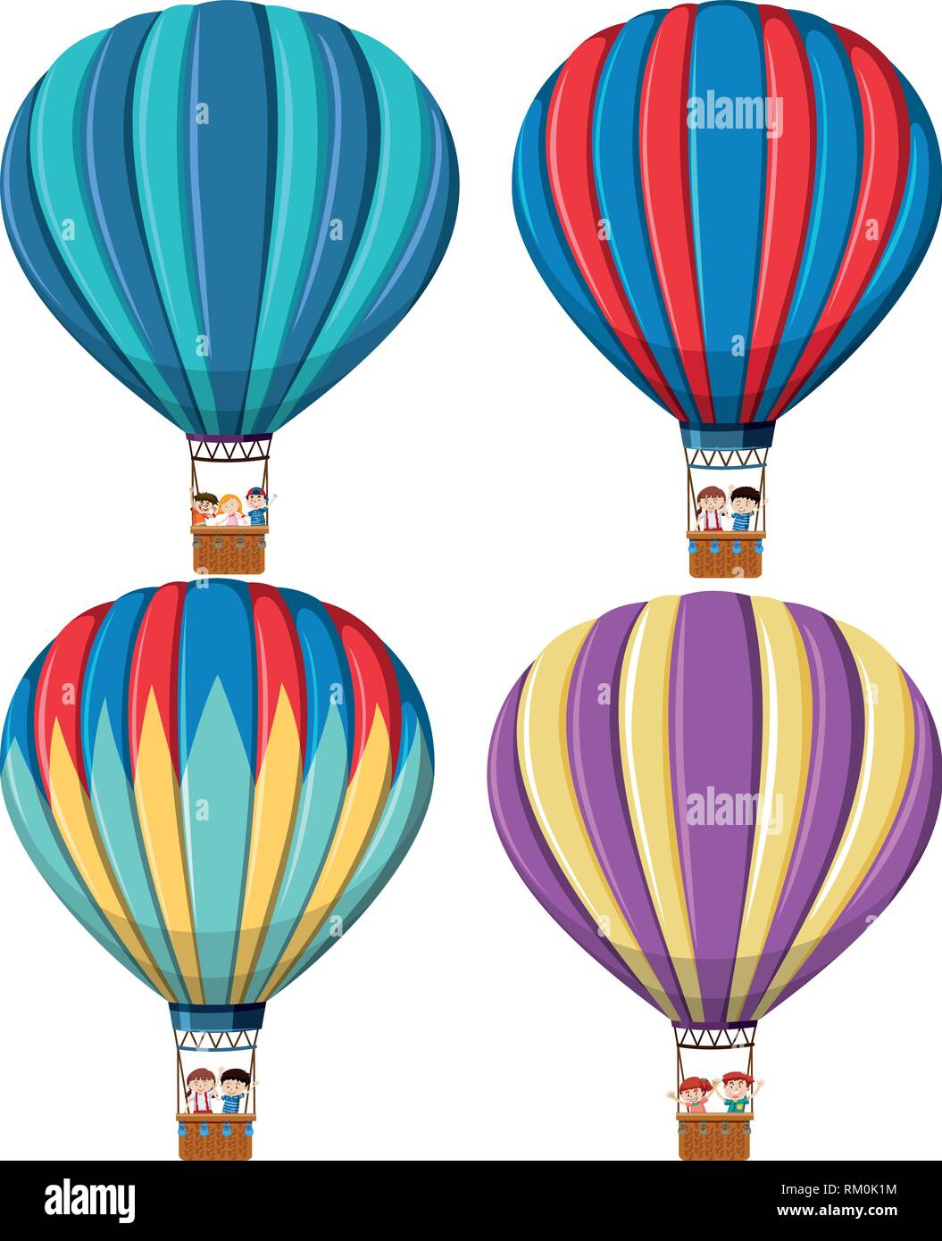 Set of hot air balloon illustration Stock Vector Image & Art - Alamy