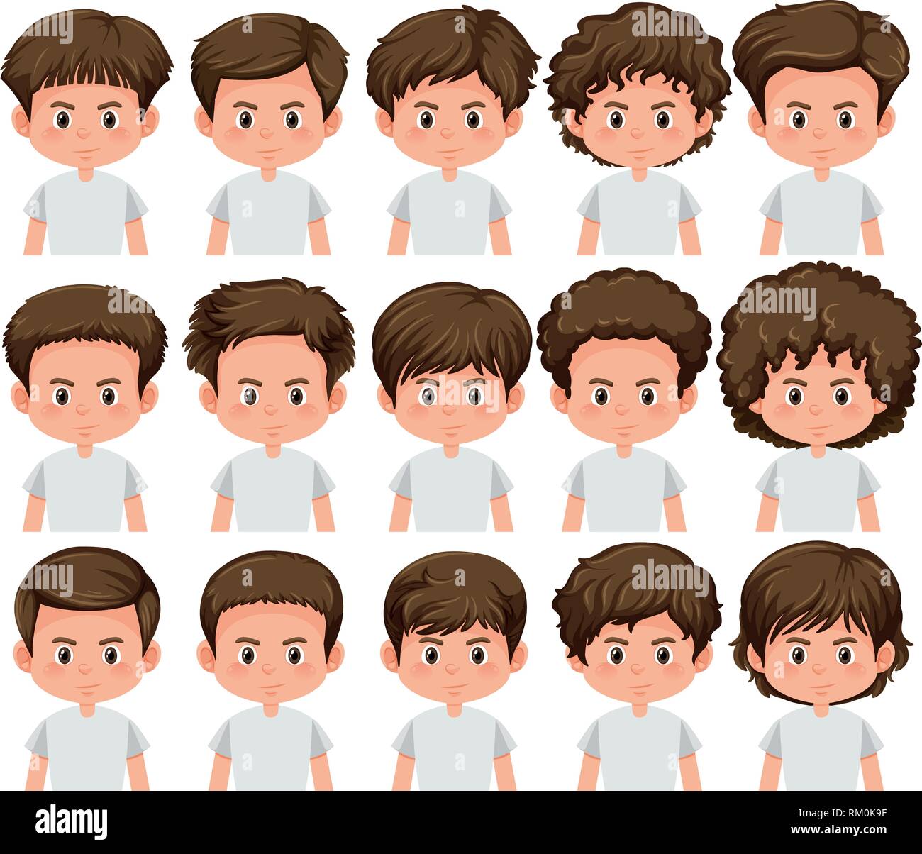 Set of different male character illustration Stock Vector Image & Art ...