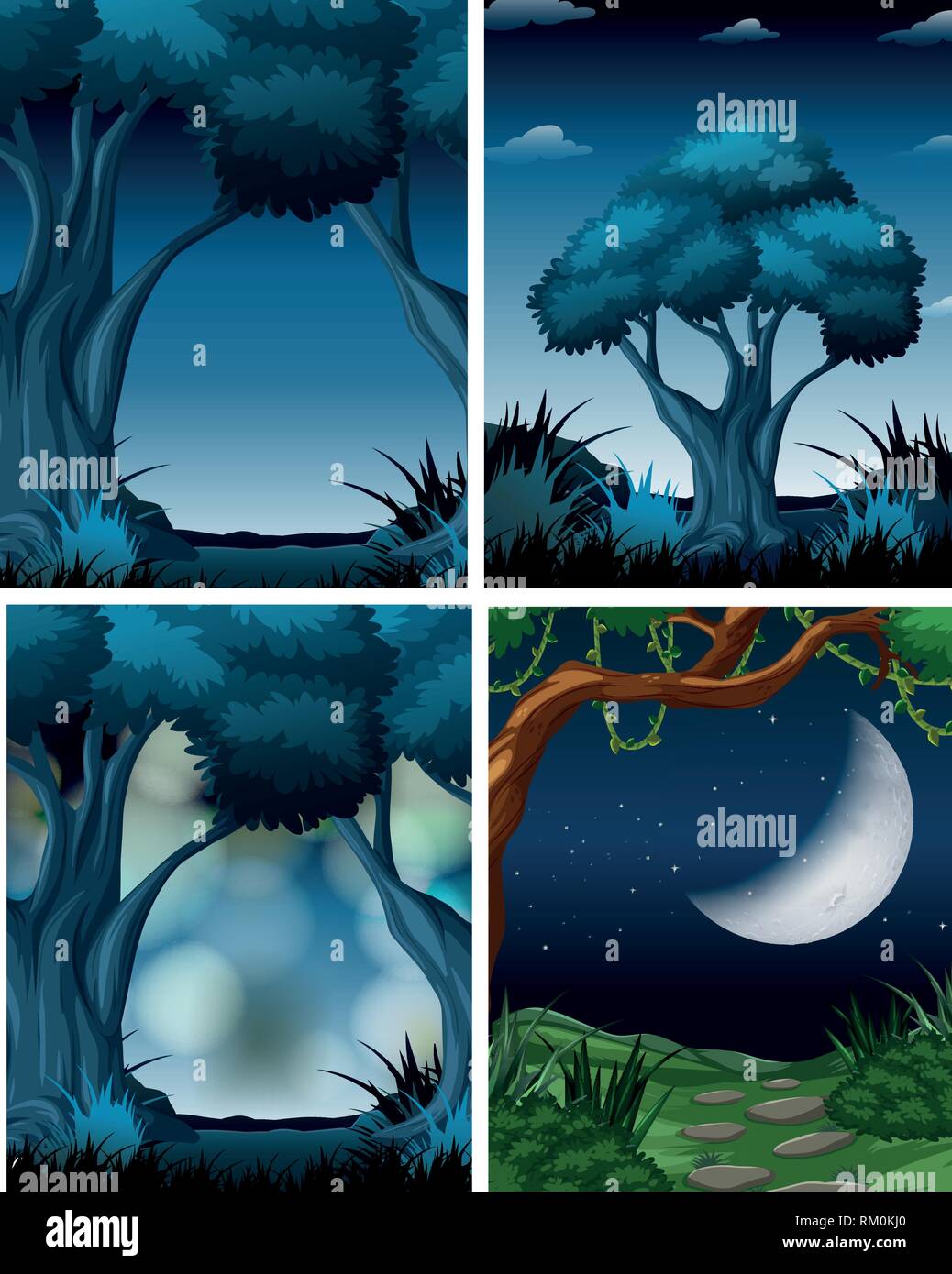Rainforest dark Stock Vector Images - Alamy