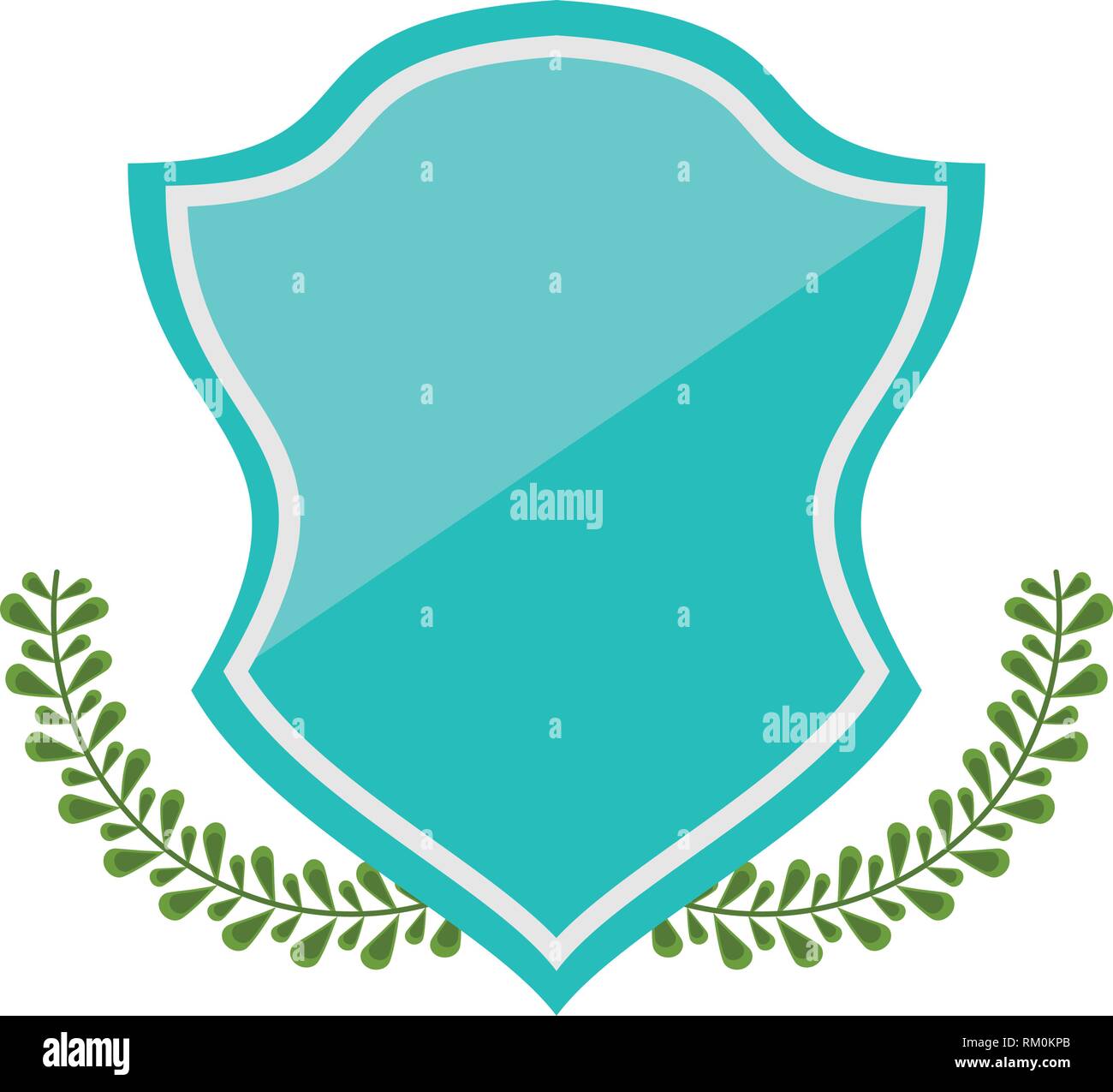Badge emblem with wreath leaves Stock Vector Image & Art - Alamy