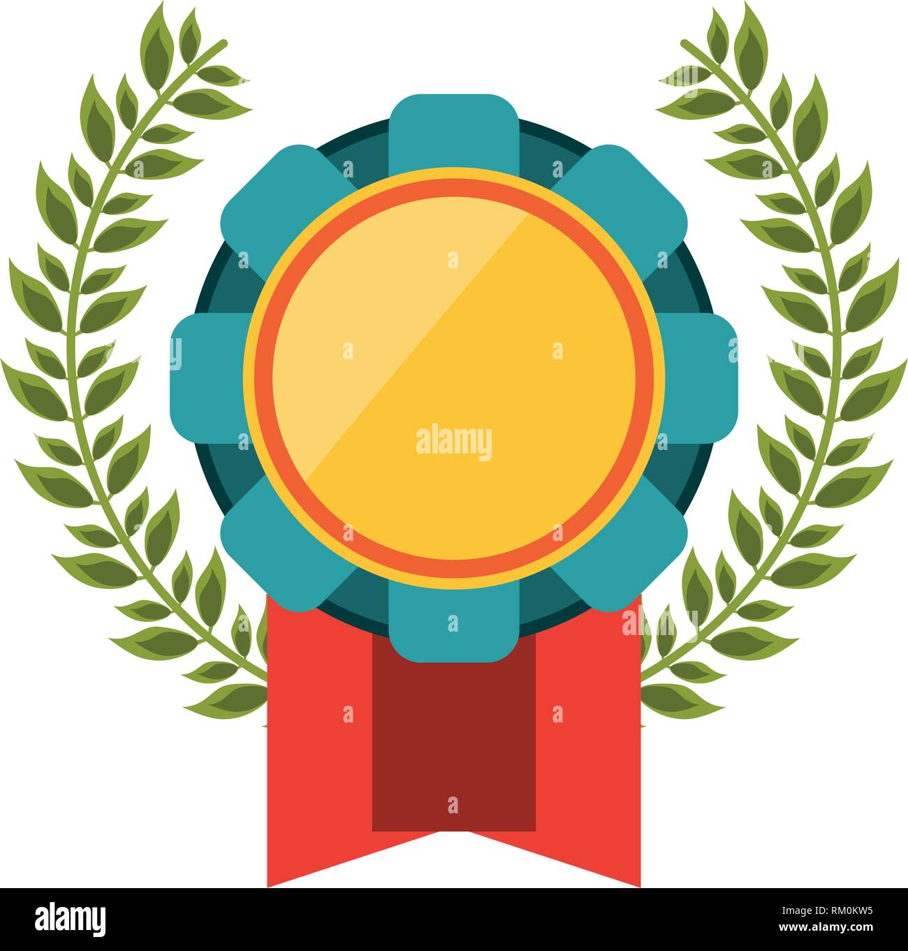 Award ribbon emblem symbol Stock Vector Image & Art - Alamy