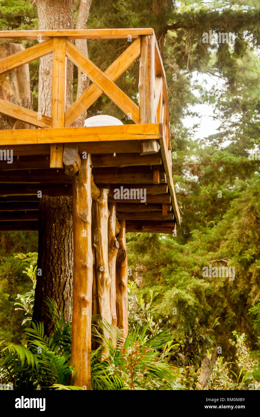 Elevated wood deck Stock Photo - Alamy