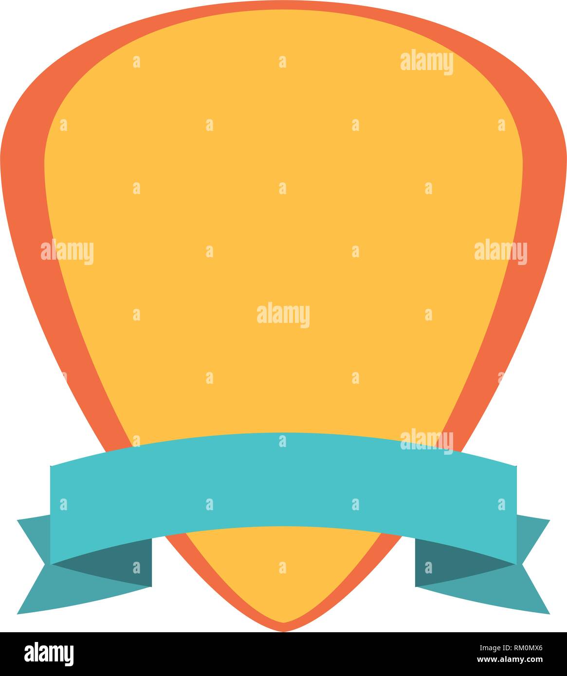 Badge emblem with ribbon banner Stock Vector Image & Art - Alamy