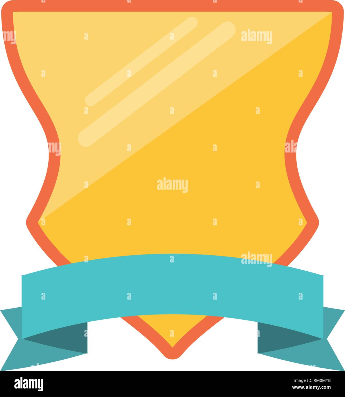 Badge emblem with ribbon banner Stock Vector Image & Art - Alamy