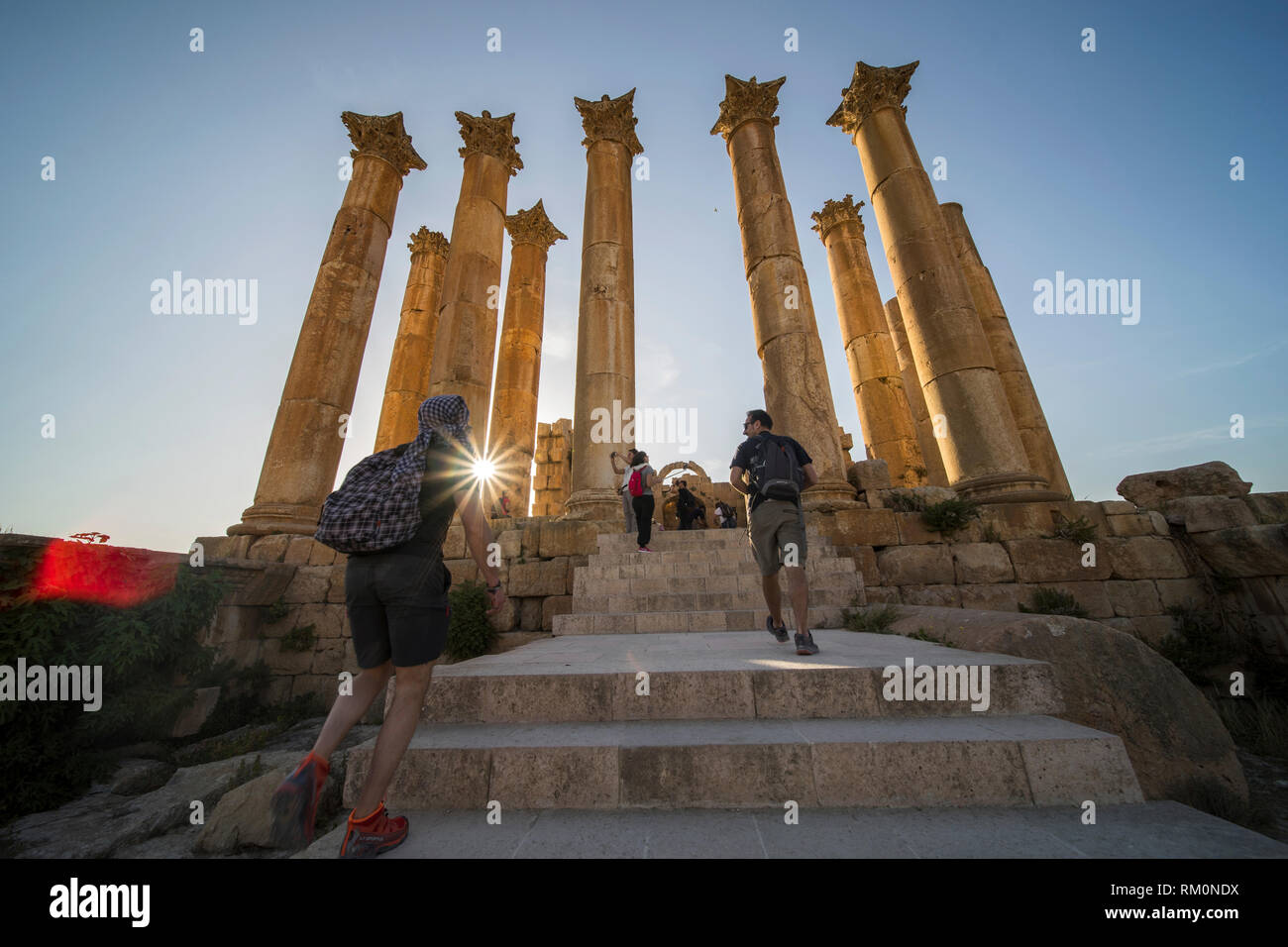 Travellers explore the ruins of one of the world's most well preserved ...