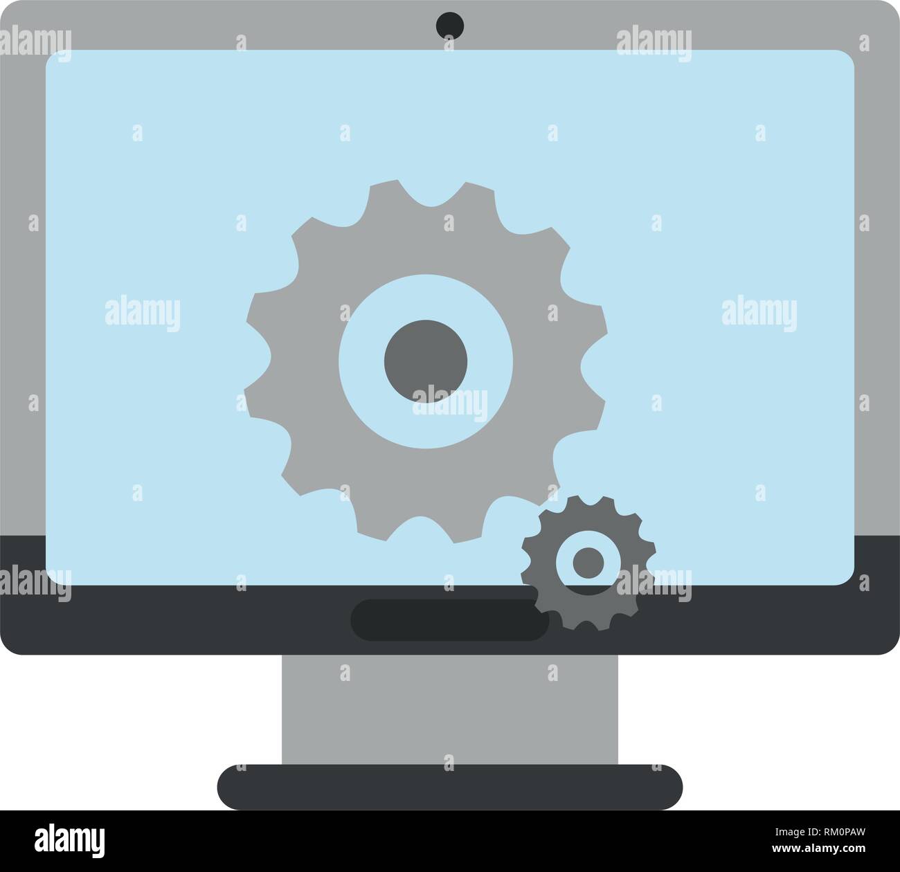 Screen gears symbol Stock Vector Images - Alamy