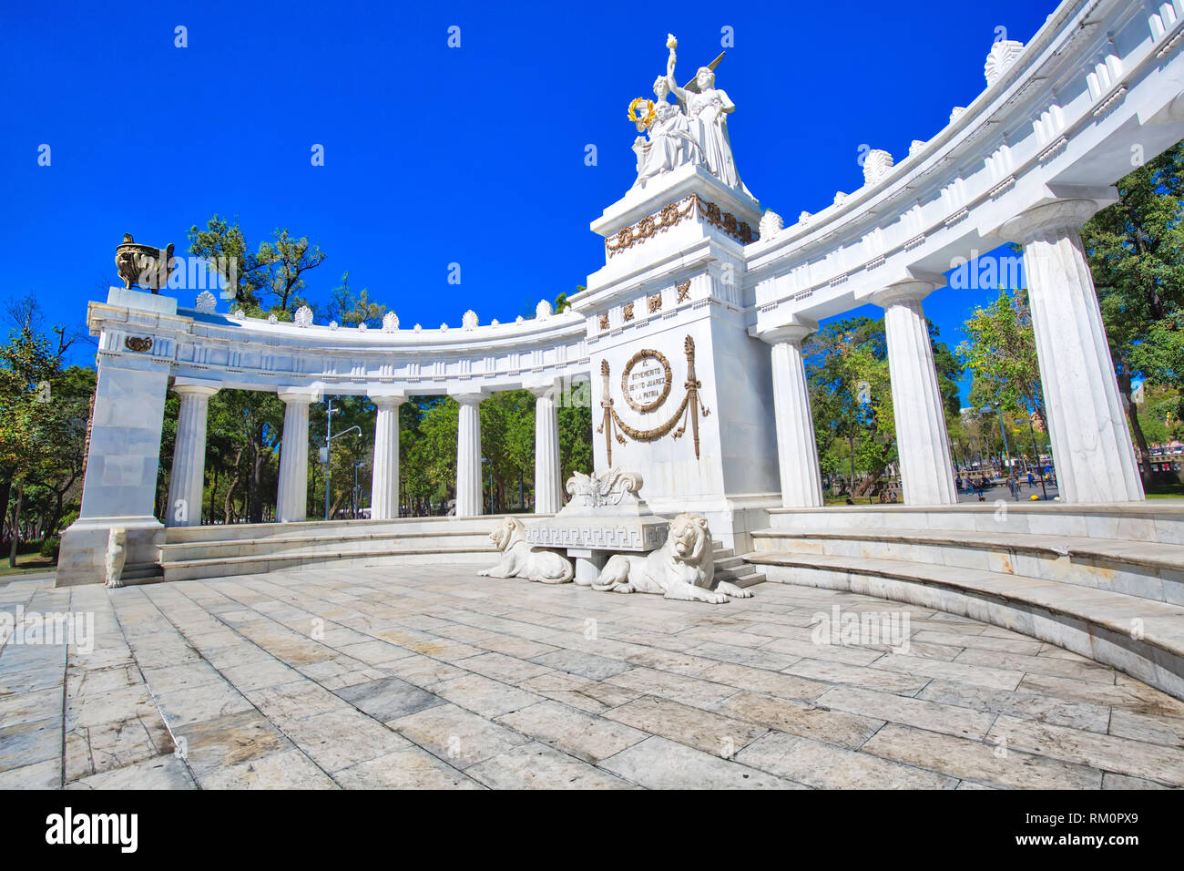 Mexico City, Mexico-2 December, 2018: Landmark Benito Juarez Monument ...