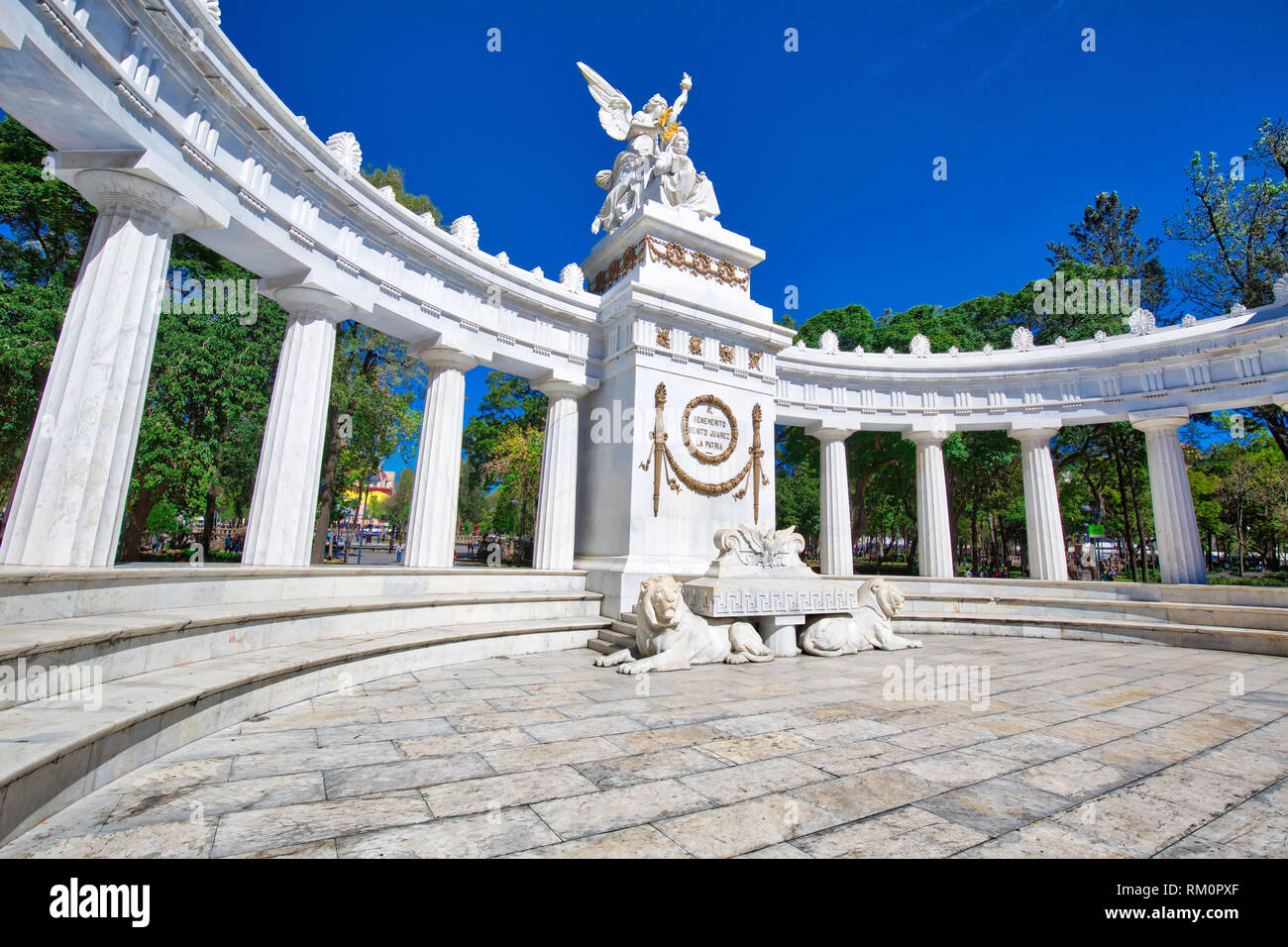 Mexico City, Mexico-2 December, 2018: Landmark Benito Juarez Monument ...
