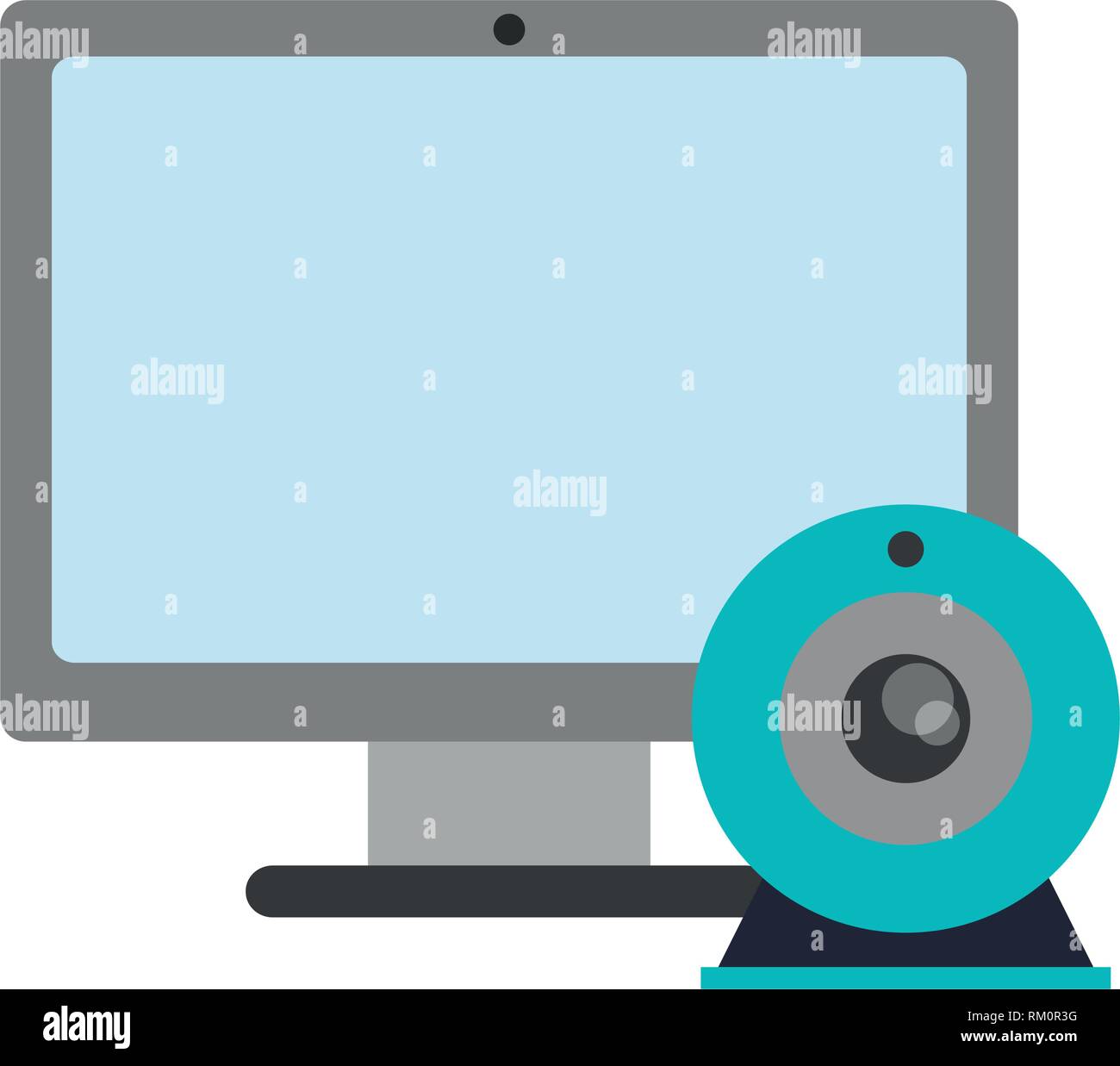 computer screen and webcam symbol Stock Vector Image & Art - Alamy