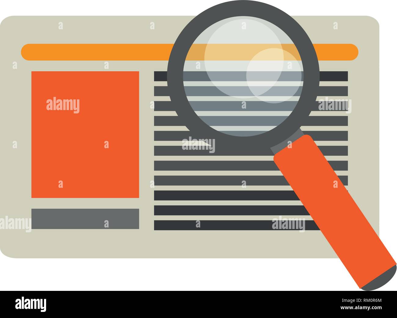 news and magnifying glass Stock Vector Image & Art - Alamy