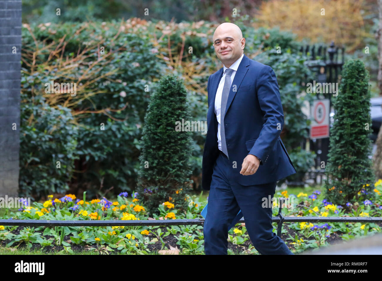 Sajid Javid - Home Secretary is seen upon his arrival at the Downing ...