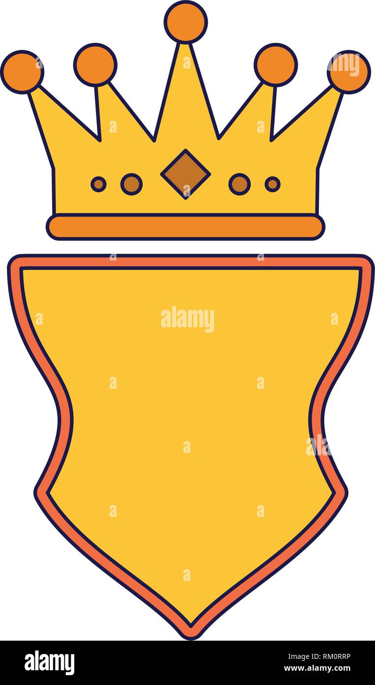 Badge emblem with crown symbol Stock Vector Image & Art - Alamy