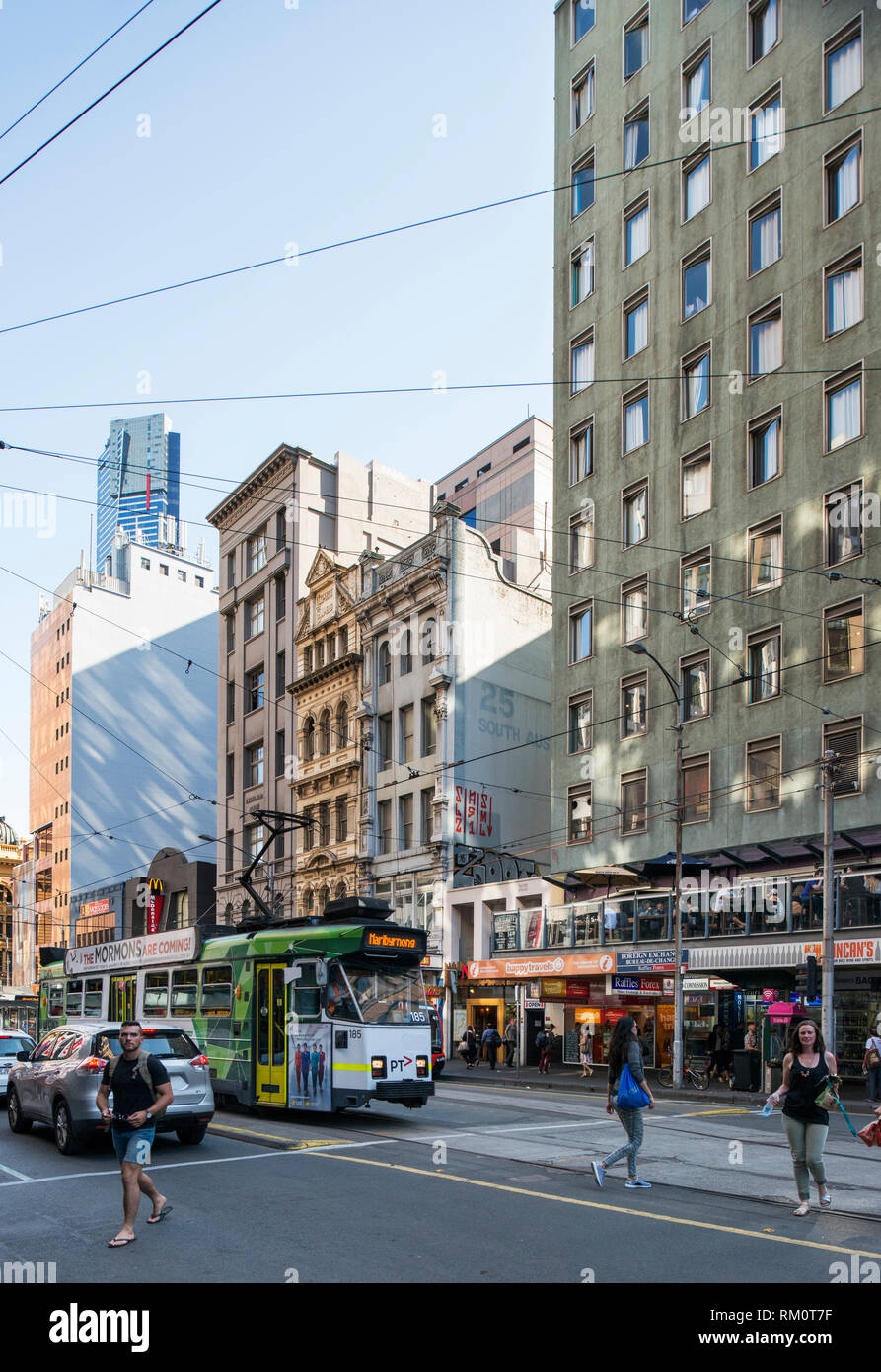 Melbourne city street Stock Photo - Alamy