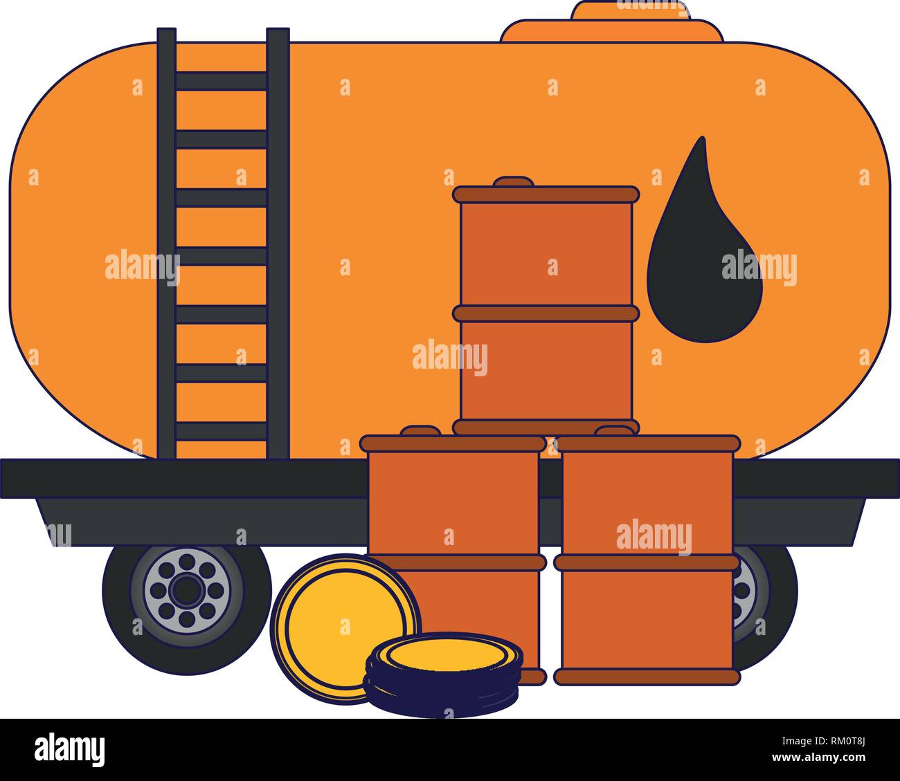 petroleum oil cargo truck Stock Vector Image & Art - Alamy