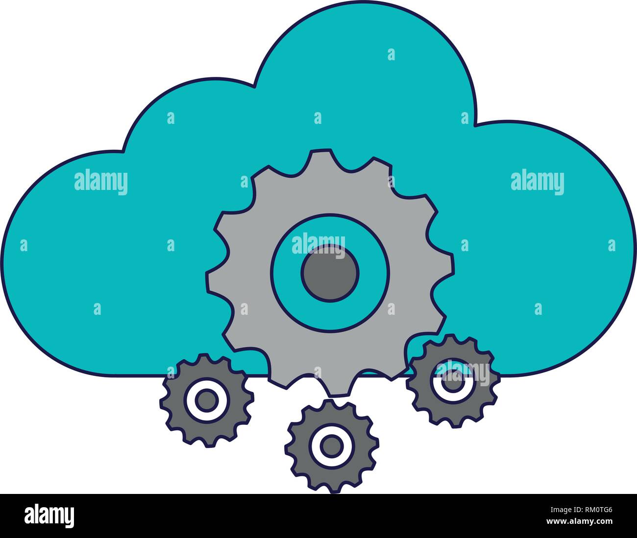 Wireless gears Stock Vector Images - Alamy