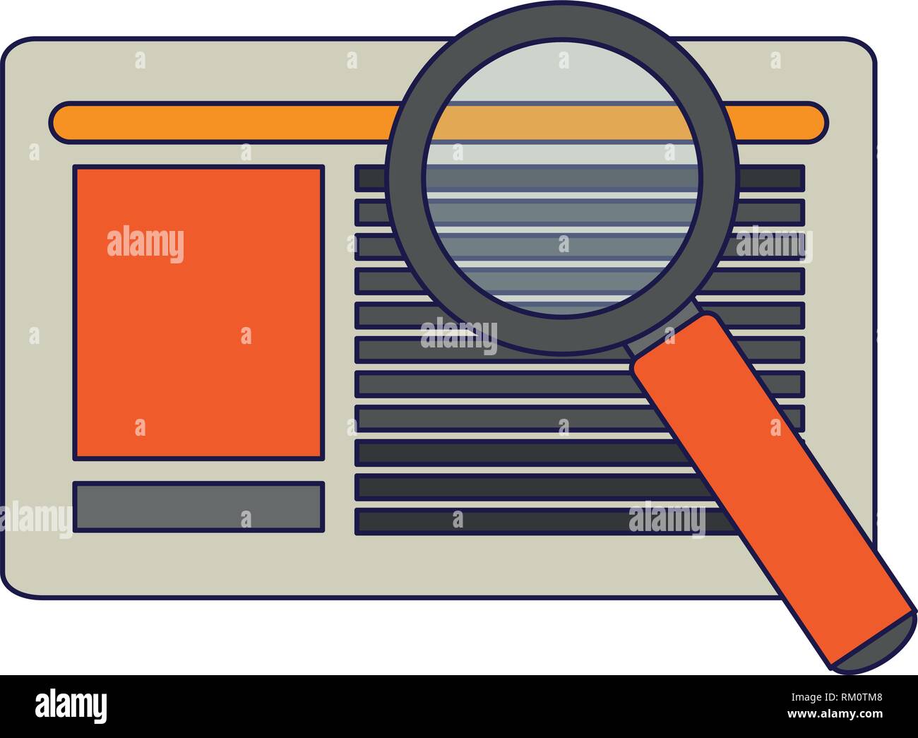 news and magnifying glass Stock Vector Image & Art - Alamy