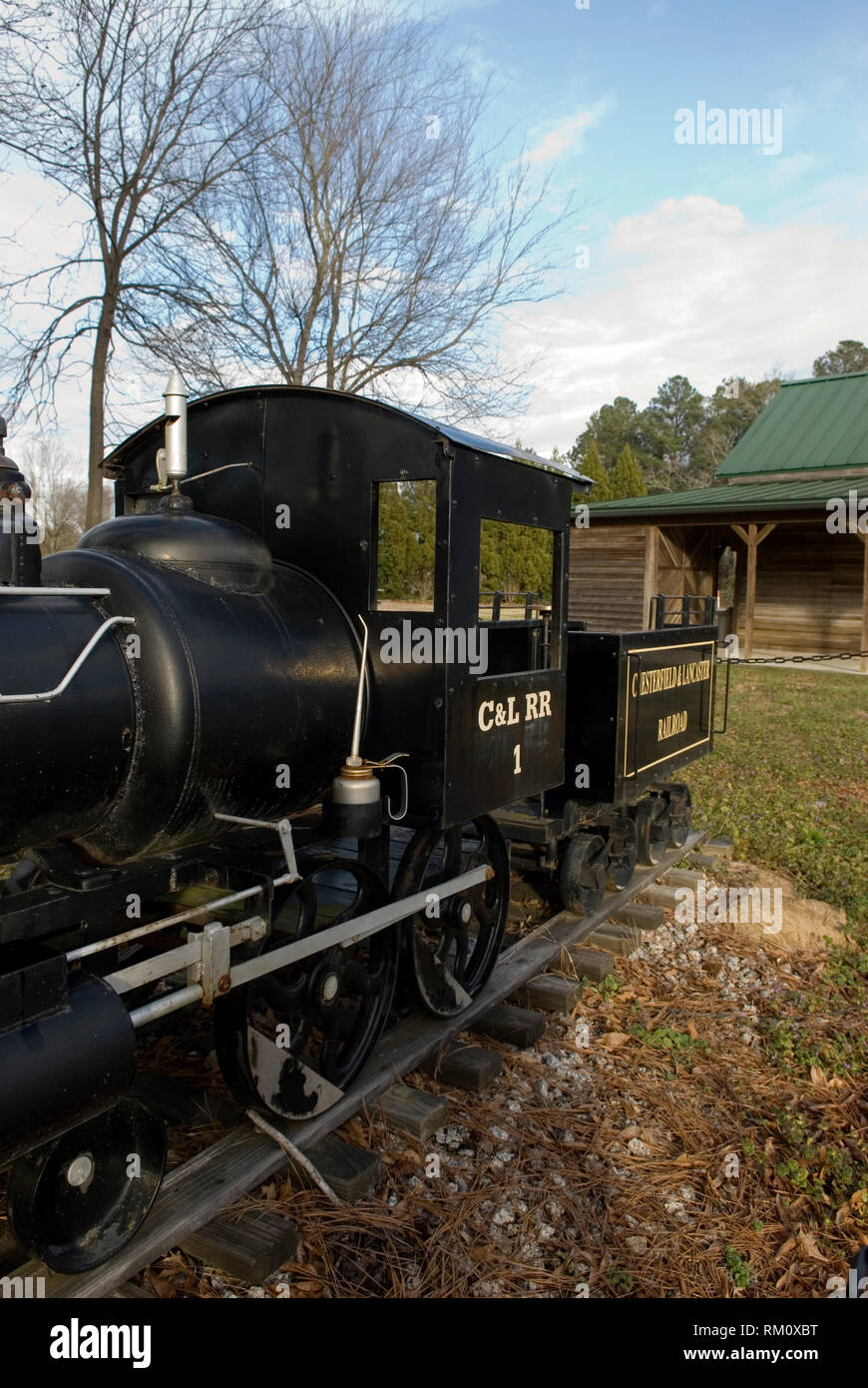 Lancaster & Chesterfield Railroad replica at Mt Croghan Historic Museum ...