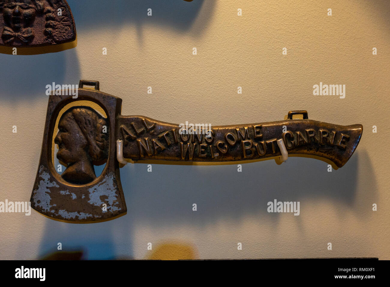 A "All Nations Welcome But Carrie" anti-temperance hatchet, The Mob ...