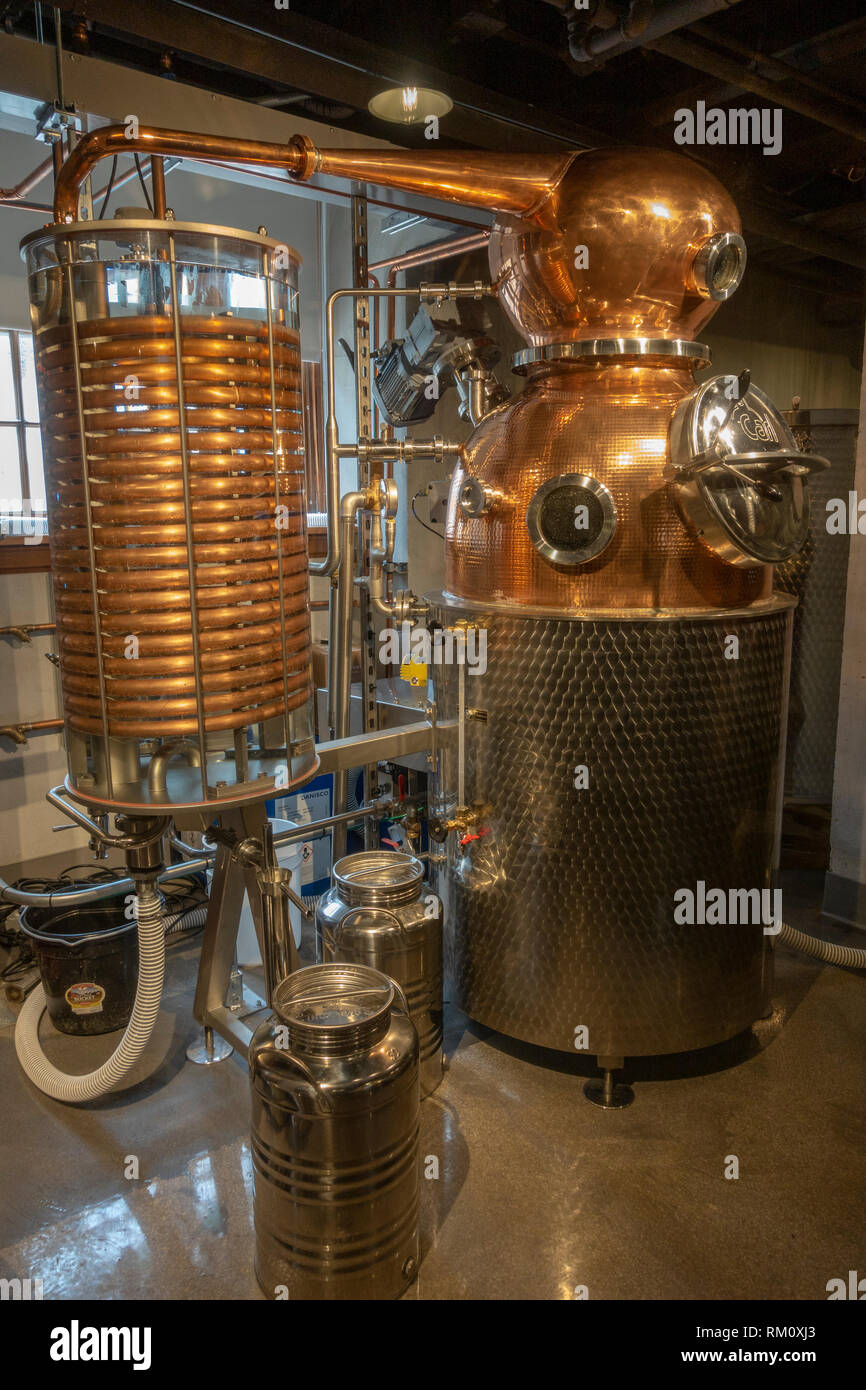 Moonshine distillation equipment, The Mob Museum, Las Vegas (City of ...
