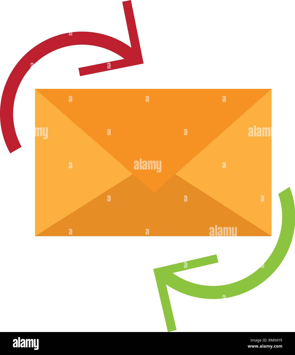 email envelope with send and receive arrows Stock Vector Image & Art ...