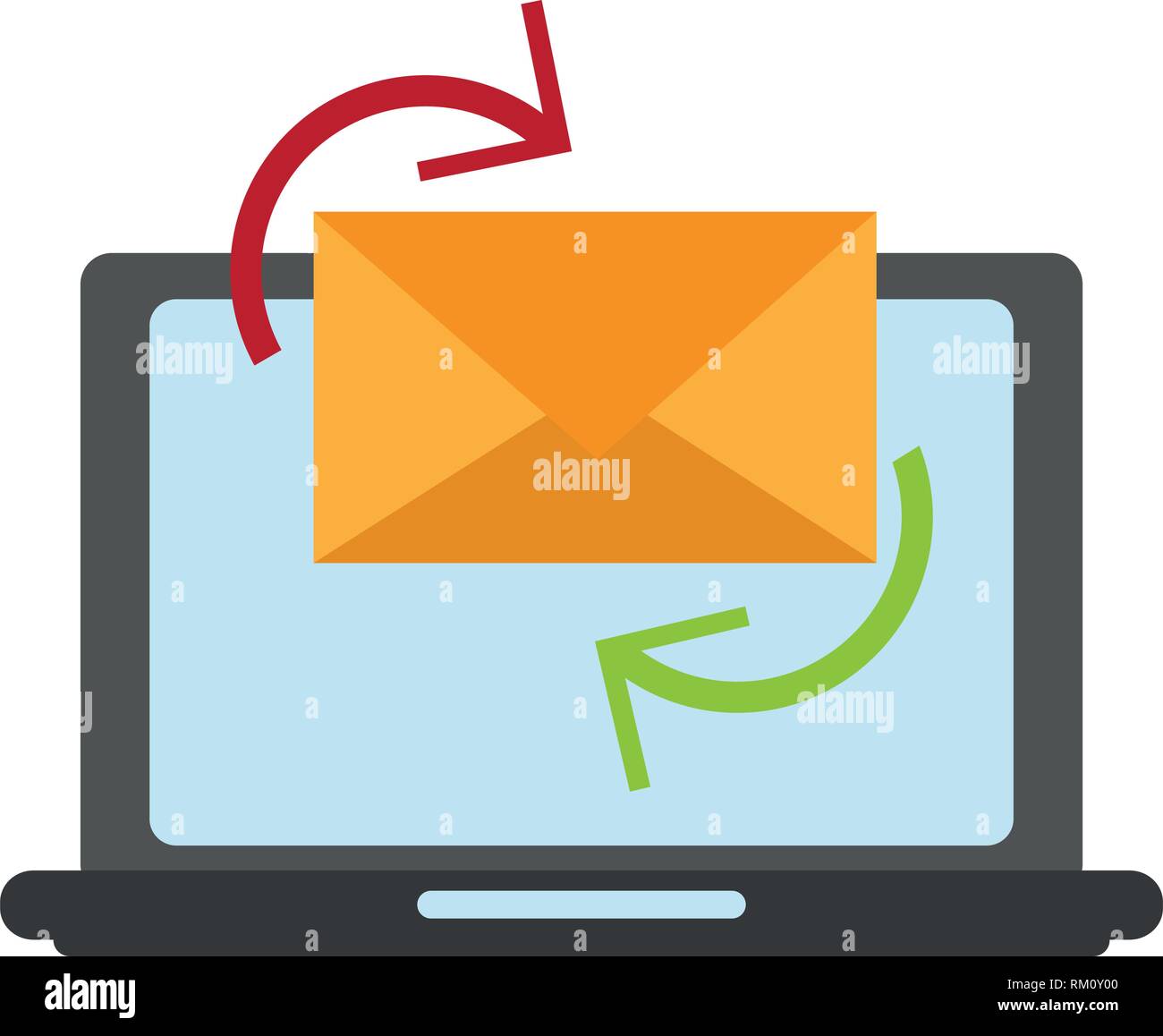 laptop email sending symbol Stock Vector Image & Art - Alamy