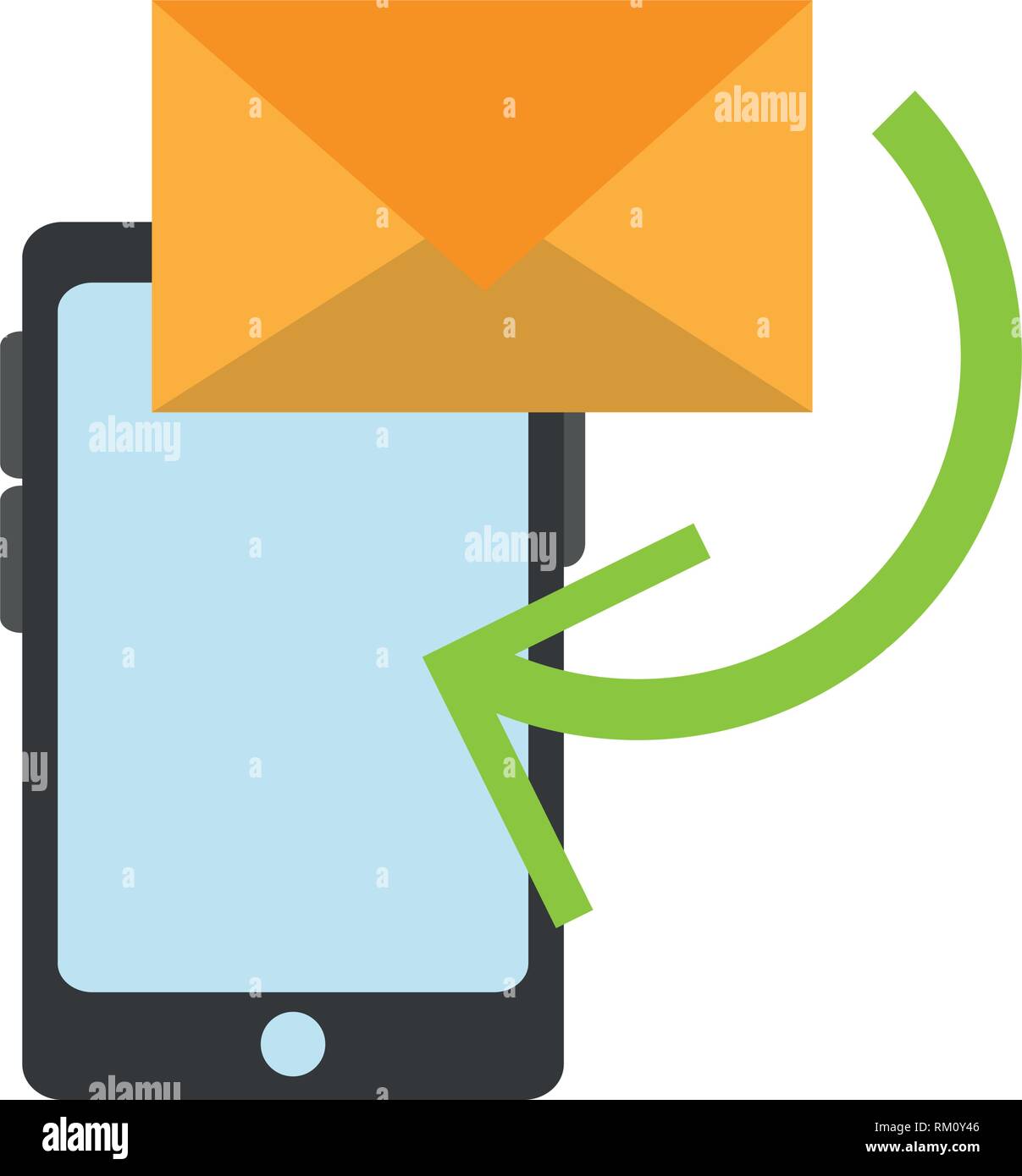 smartphone email sending Stock Vector Image & Art - Alamy