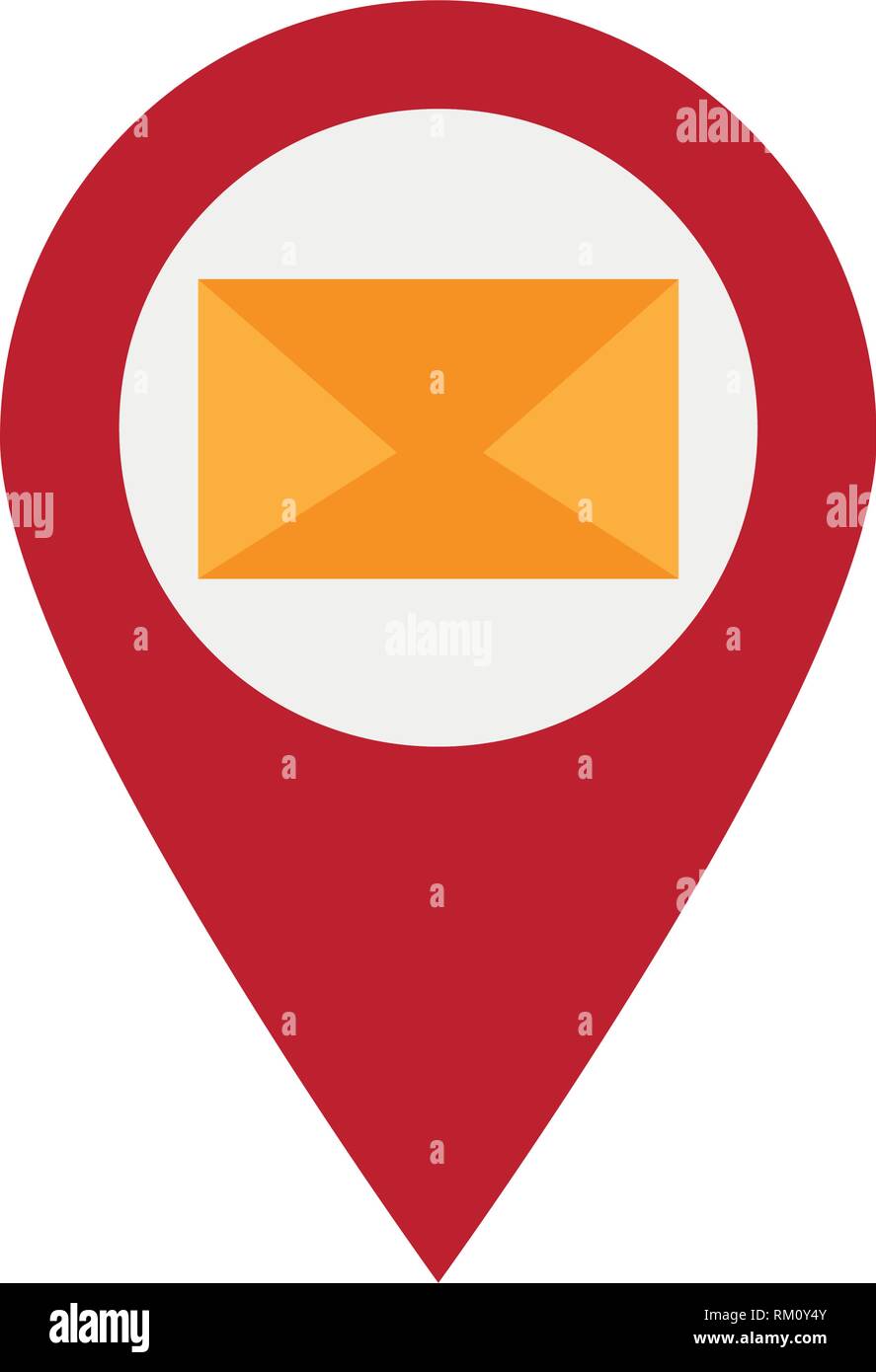 Envelope location pin Stock Vector Images - Alamy