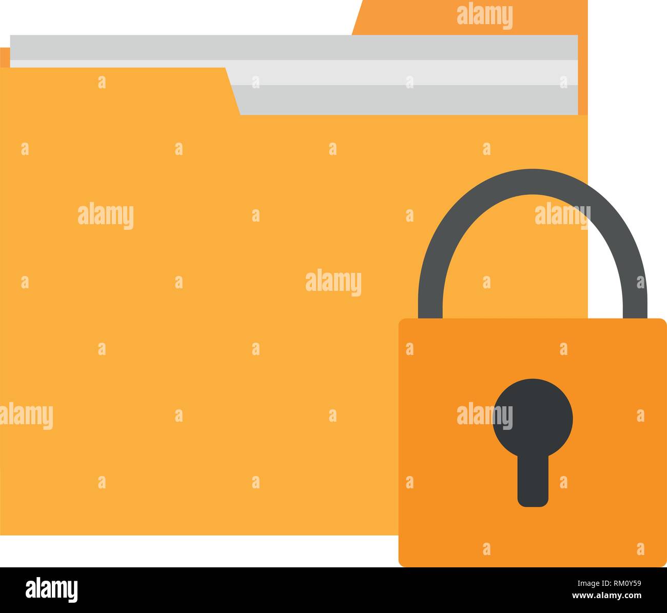 Folder and padlock Stock Vector Images - Alamy