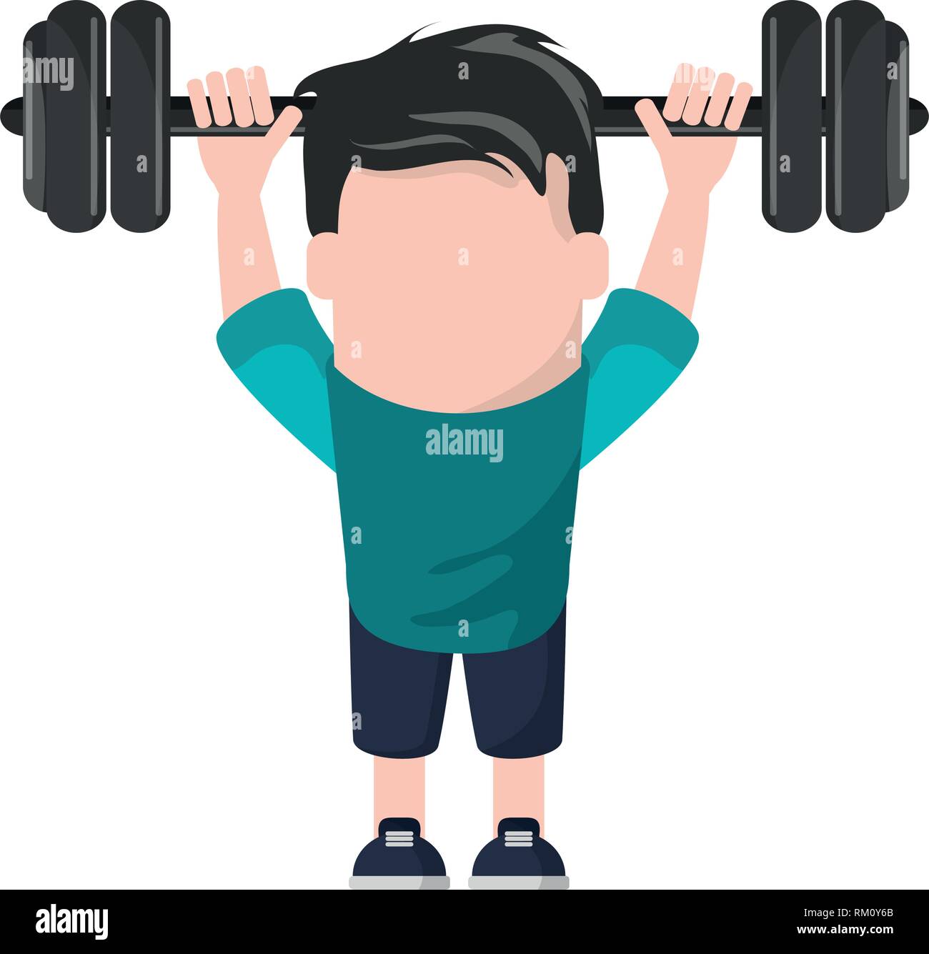 Funny lifting weights Stock Vector Images - Alamy